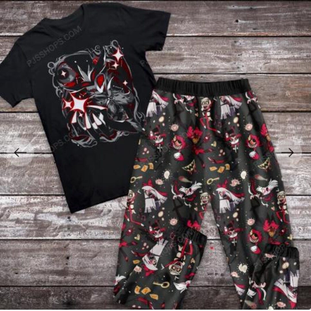 Hazbin Hotel & Helluva Boss Pajamas Set, Cartoon Sleepwear for Fans ...