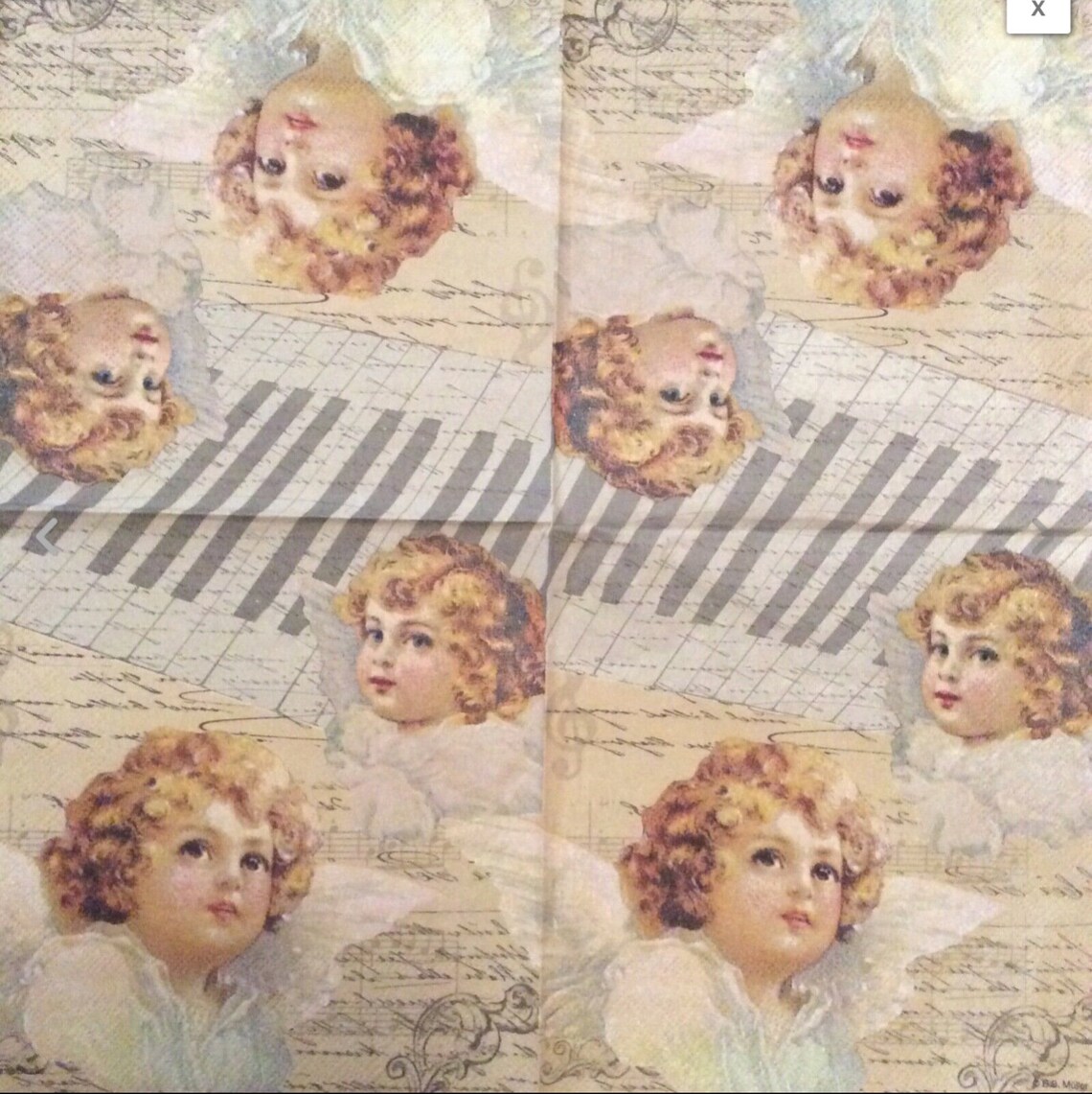 Napkins for Decoupage X 4 Angels Lunch Napkins - Etsy