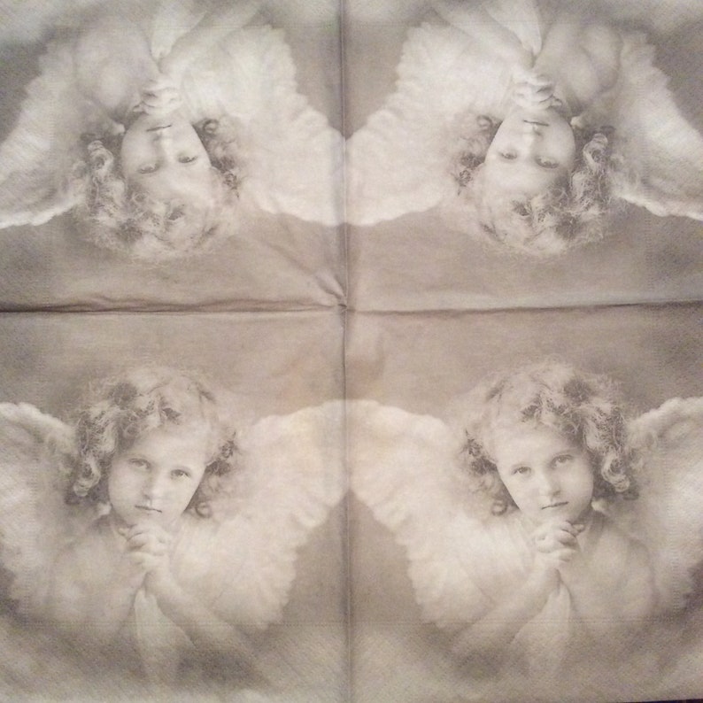 Napkins for Decoupage X 4 Vintage Angels - Etsy