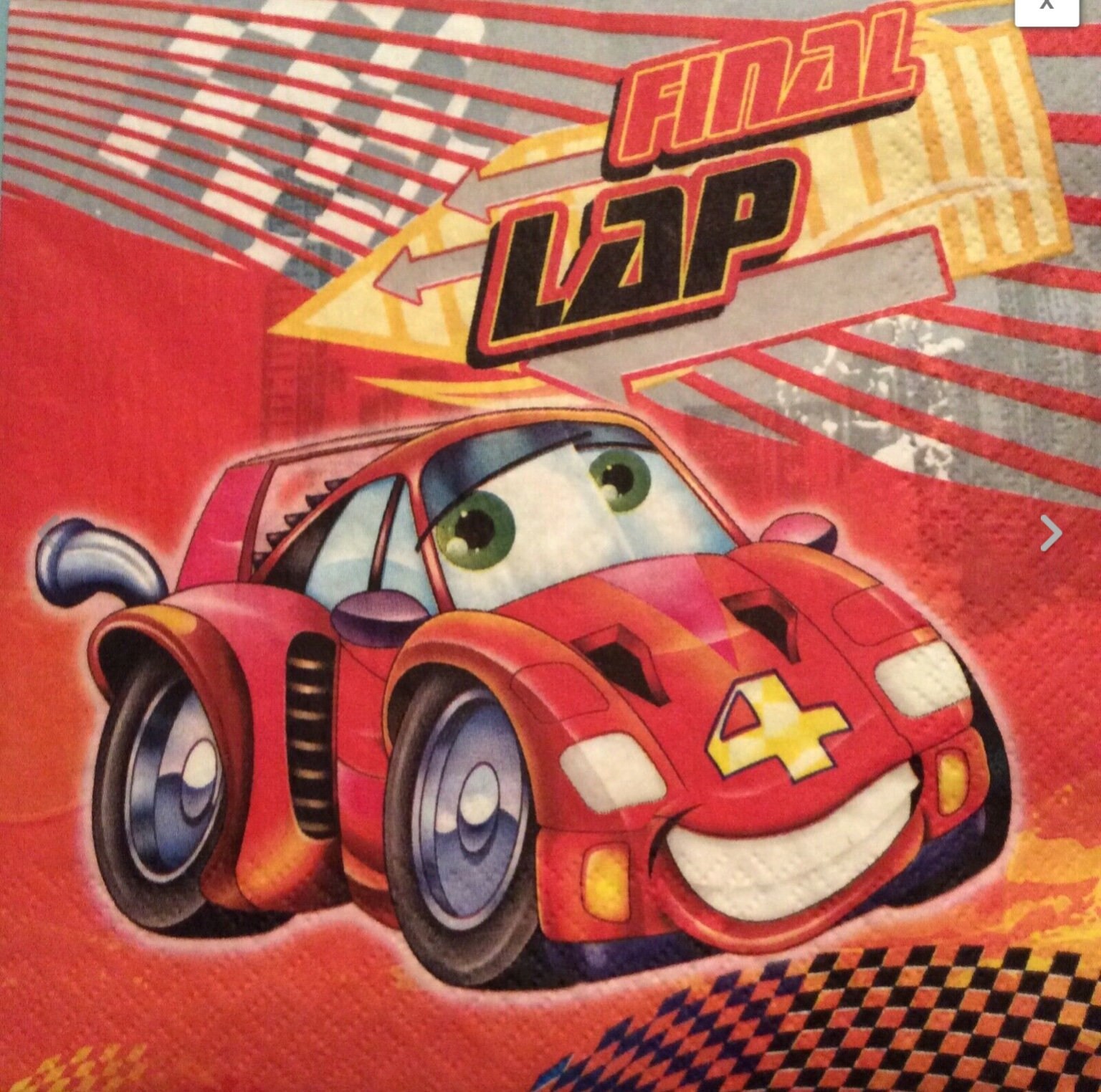 Napkins for Decoupage X 4 Children’s Red Car Lunch Napkins - Etsy
