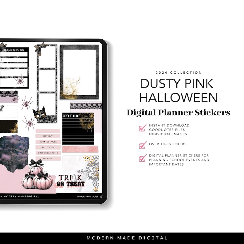 October Halloween 2024 Digital Planner Stickers | Fall 2024 | Goodnotes ...