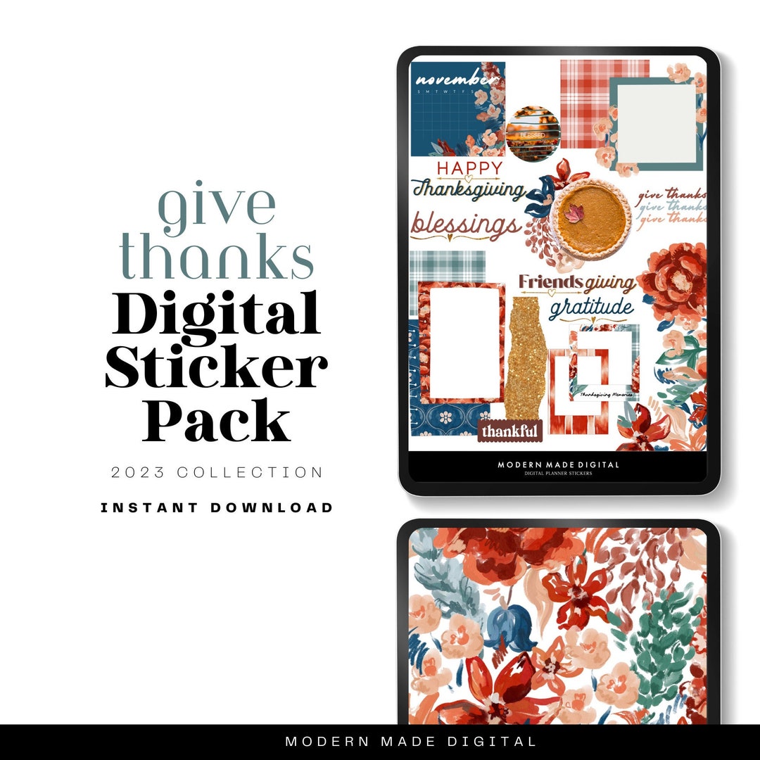 November Digital Planner Stickers | Fall 2023 | for Scrapbooking ...