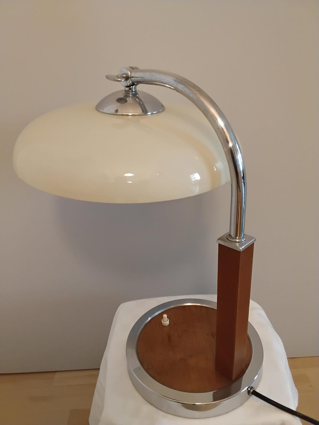 Old Original Desk Lamp Art Deco Table Lamp Antique Lamp Wood/chrome ...