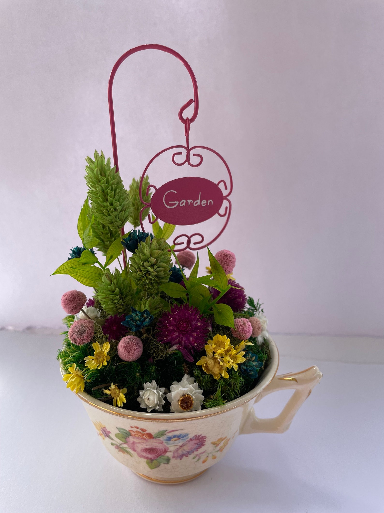 Dried Flower Fairy Garden, Symbolic Dried Flowers, Language of Flowers ...