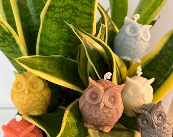 Vintage Owl Shaped Candle Detailed Sculpture - Etsy