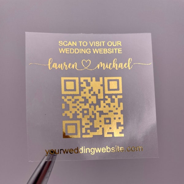 Qr Code Transparent Stickers - Etsy