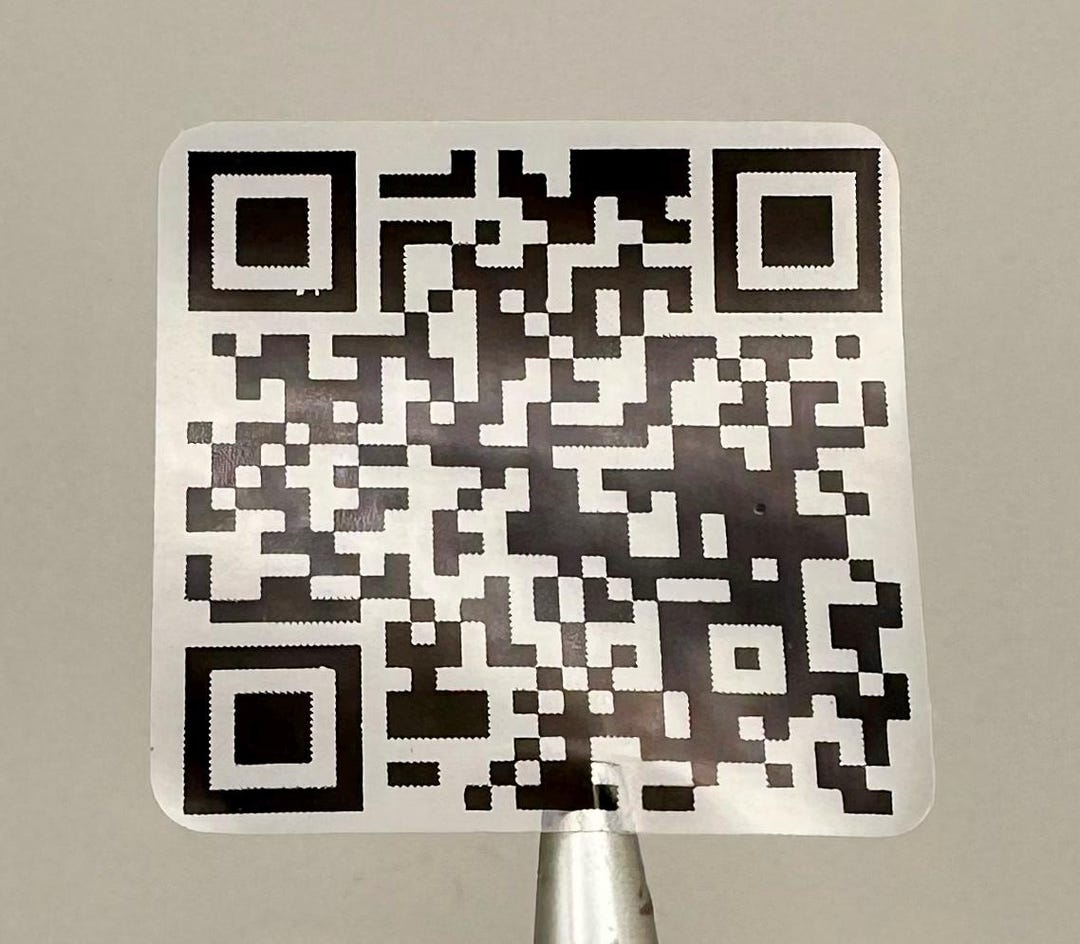 F*ck You QR Code Sticker Full Sheet Metallic Foil Funny Sticker Rude QR ...