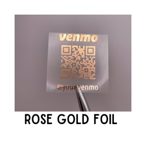 Personalized Payment QR Code Stickers Full Sheet Metallic Foil Custom ...