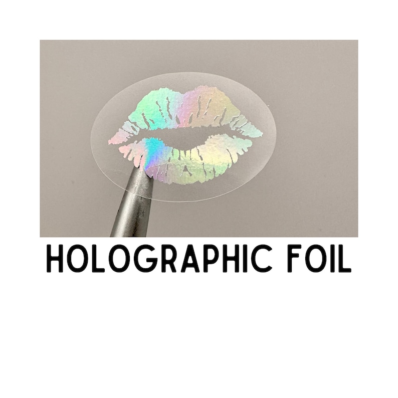 Metallic Foil Lips Sticker Kiss Sticker Valentine's Day - Etsy