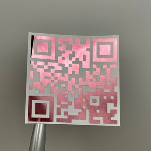 Frosted QR Code Sticker Metallic Foil Business QR Code Social Media QR ...