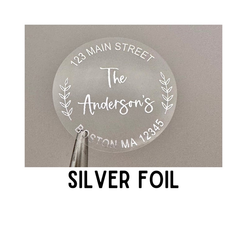 Custom Address Label Metallic Foil Envelope Label - Etsy