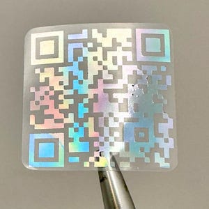 F*ck You QR Code Sticker Full Sheet Metallic Foil Funny Sticker Rude QR ...