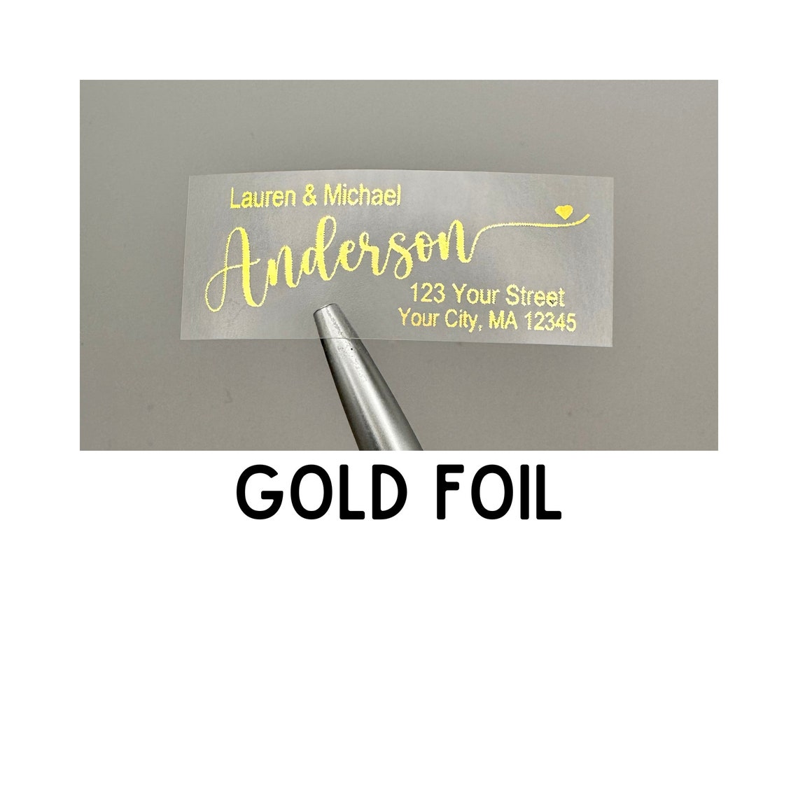 Personalized Metallic Foil Return Address Labels Custom Envelope Seals ...