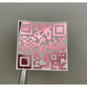 White QR Code Sticker Metallic Foil Business QR Code Social Media QR ...