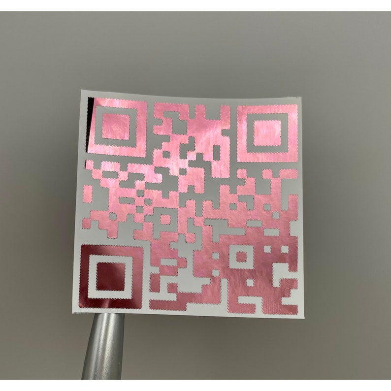 White QR Code Sticker Metallic Foil Business QR Code Social - Etsy