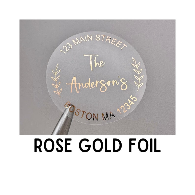 Custom Address Label Metallic Foil Envelope Label - Etsy