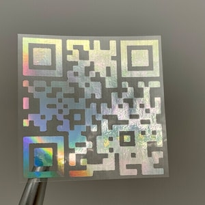 Personalized Metallic Foil QR Code Stickers Small Business Social Media ...