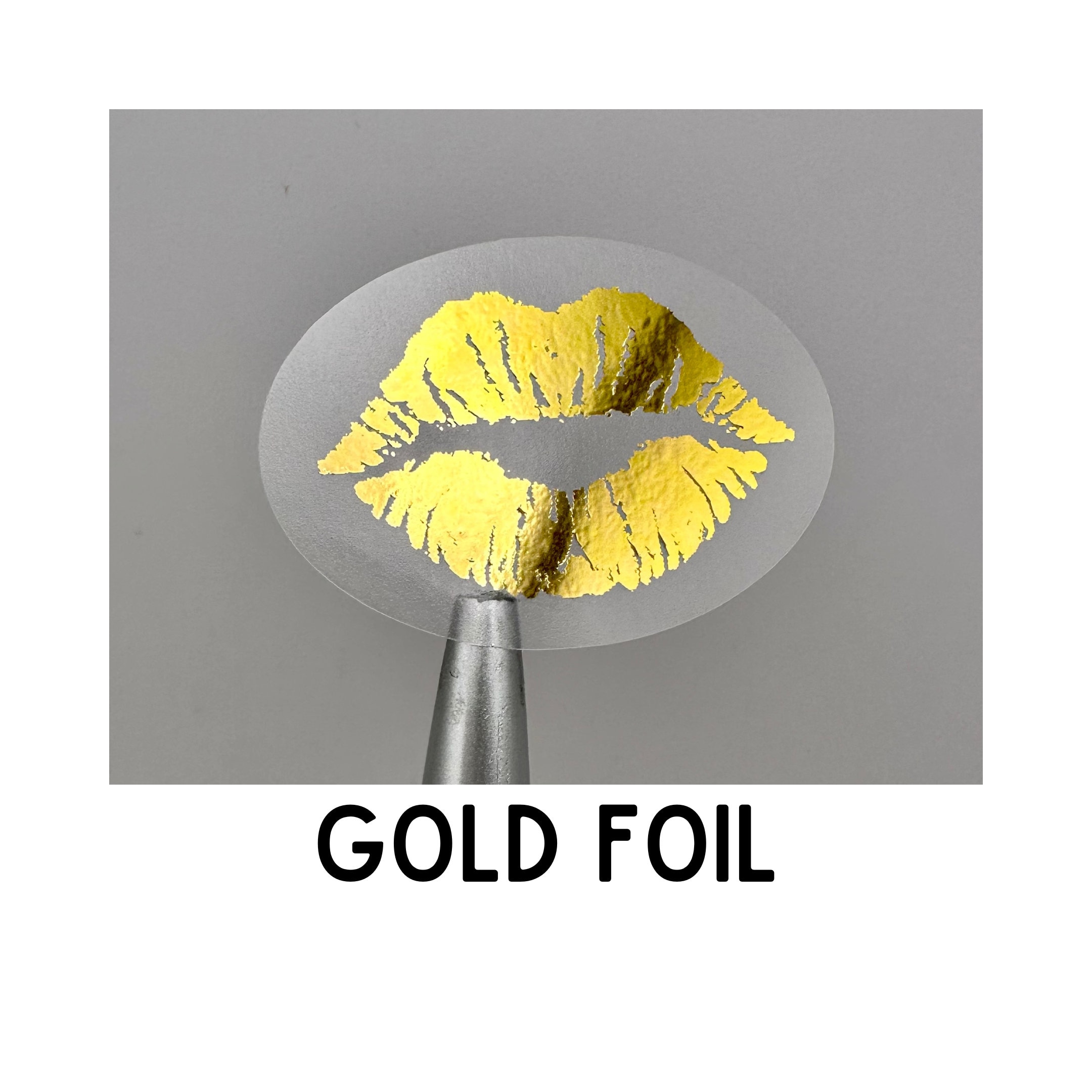 Metallic Foil Lips Sticker Kiss Sticker Valentine's Day - Etsy