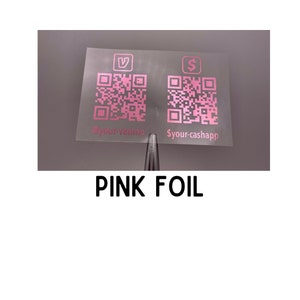 Custom Clear Payment QR Code Stickers, Metallic Foil, Personalized QR ...
