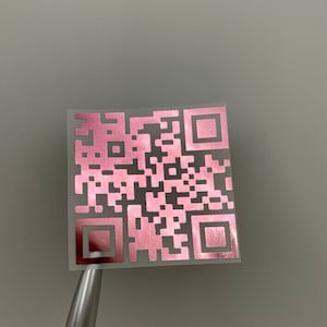 Frosted QR Code Sticker Metallic Foil Business QR Code Social Media QR ...
