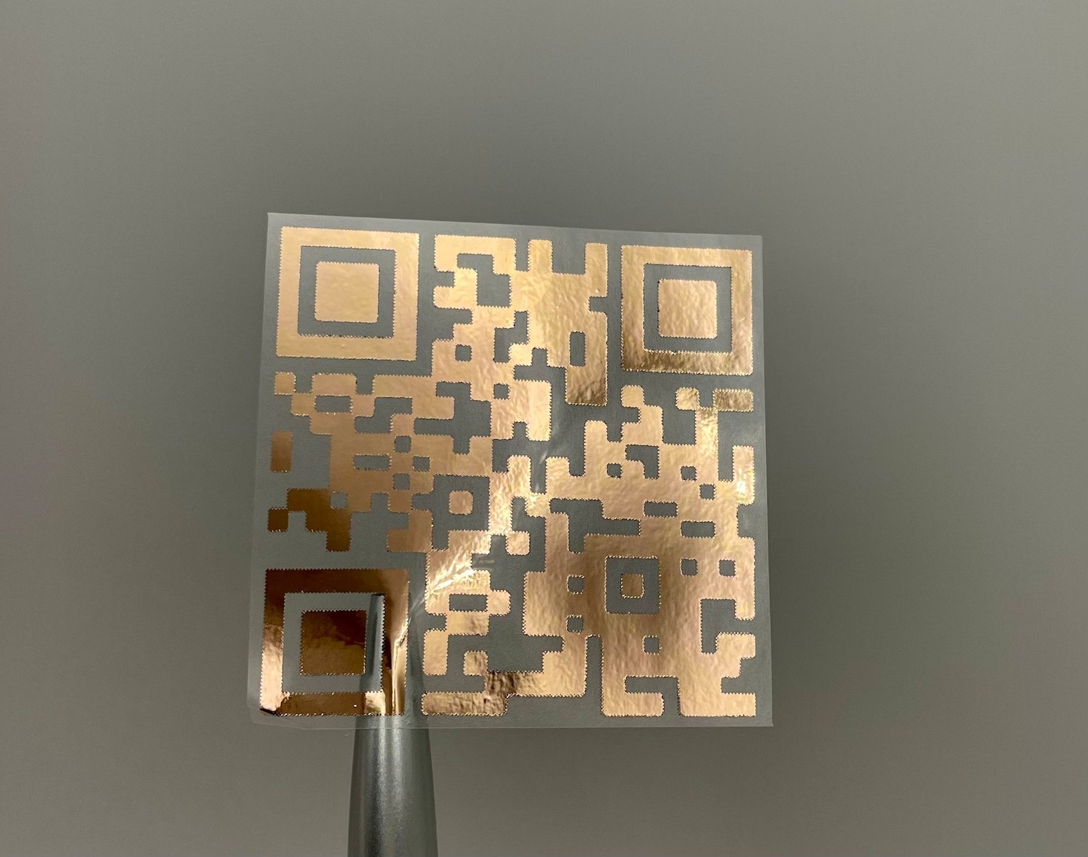 Clear QR Code Sticker Metallic Foil Business QR Code Social - Etsy