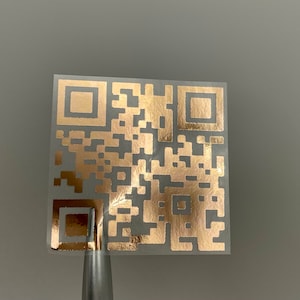 Personalized Metallic Foil QR Code Stickers Small Business Social Media ...