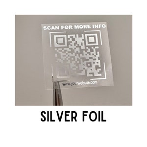 Personalized Metallic Foil QR Code Stickers Scan for More Info Custom ...