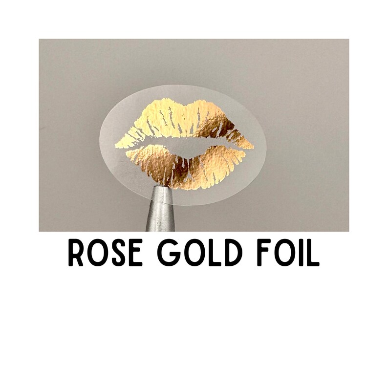 Metallic Foil Lips Sticker Kiss Sticker Valentine's Day - Etsy