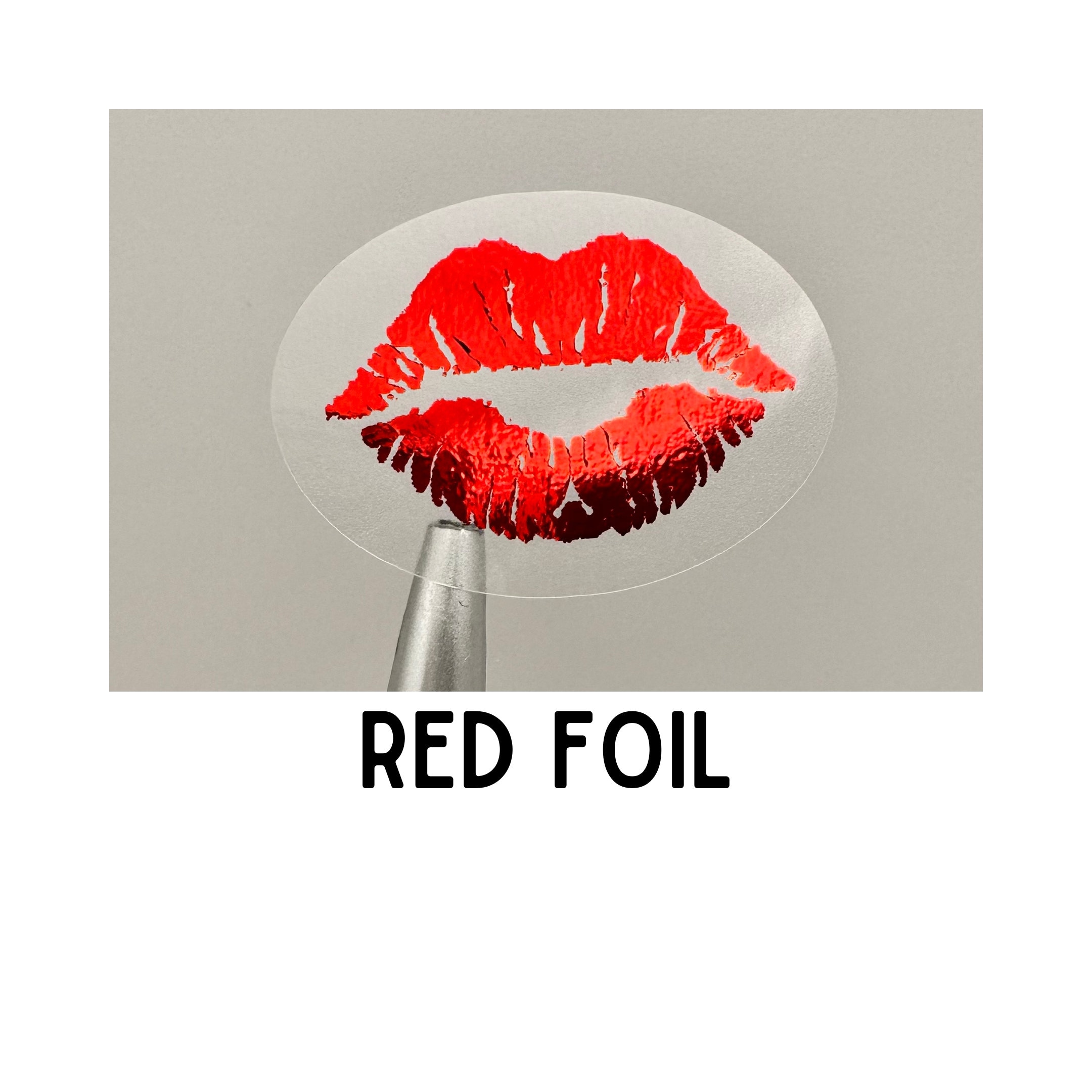 Metallic Foil Lips Sticker Kiss Sticker Valentine's Day - Etsy