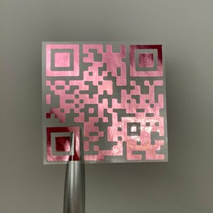 Personalized Metallic Foil QR Code Stickers Small Business Social Media ...
