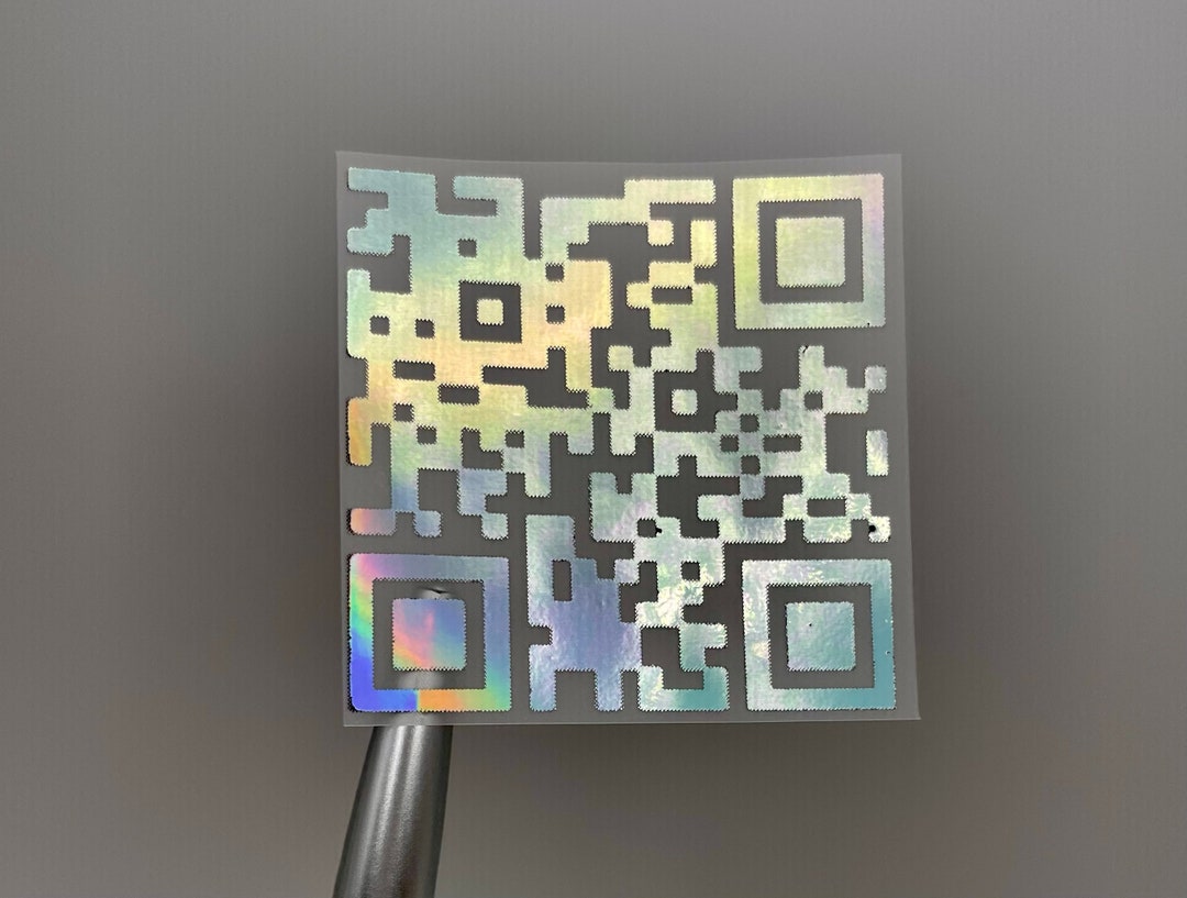 Frosted QR Code Sticker Metallic Foil Business QR Code Social Media QR ...