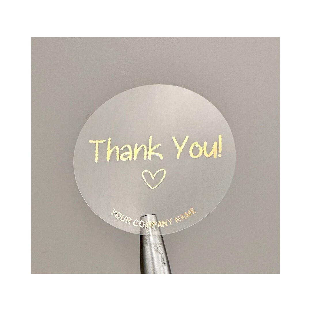 Personalized Thank You Sticker Full Sheet Metallic Foil Envelope Seal ...