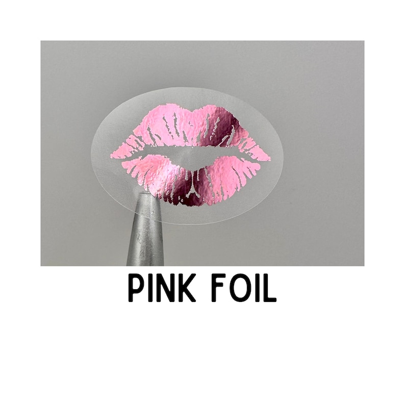 Metallic Foil Lips Sticker Kiss Sticker Valentine's Day - Etsy