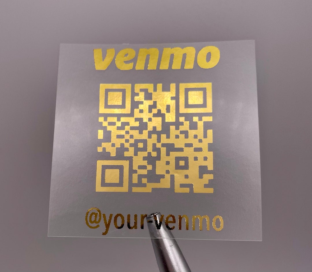 Personalized Payment QR Code Stickers Full Sheet Metallic Foil Custom ...