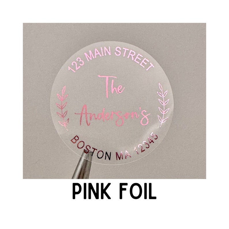 Custom Address Label Metallic Foil Envelope Label - Etsy