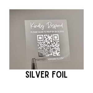 Personalized Wedding RSVP Sticker With QR Code Custom Handmade QR Code ...
