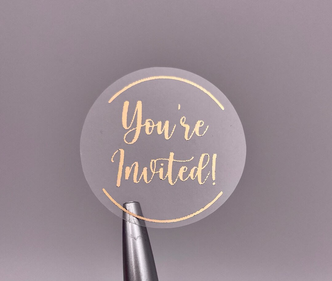 You're Invited Stickers Full Sheet Metallic Foil Invitation Sticker Wedding Sticker Envelope ...