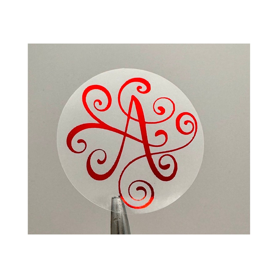 Personalized Initial Monogram Sticker Full Sheet Metallic Foil Envelope ...