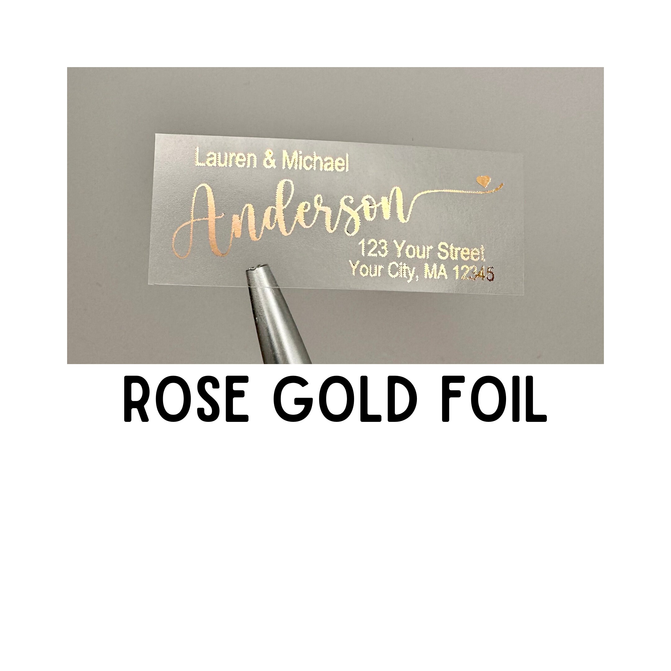 Personalized Metallic Foil Return Address Labels Custom Envelope Seals ...