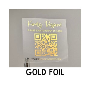 Personalized Wedding RSVP Sticker With QR Code Custom Handmade QR Code ...