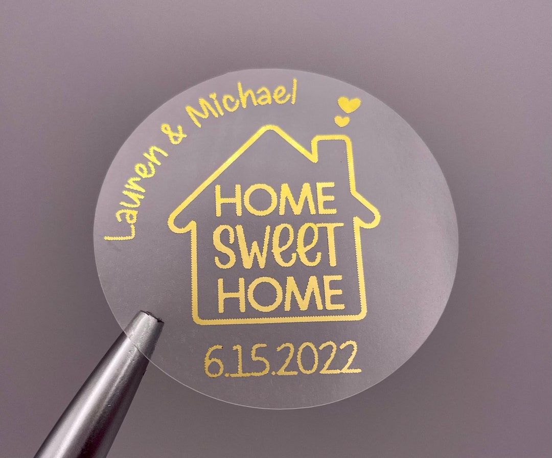 Custom Home Sweet Home Stickers Metallic Foil Envelope Seal - Etsy