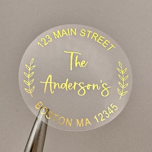 Custom Address Label, Metallic Foil, Envelope Label, Invitation Sticker ...