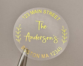 Personalized Metallic Foil Return Address Labels Custom Envelope Seals ...