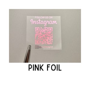 Metallic Foil Instagram QR Code Stickers Custom Social Media Stickers ...