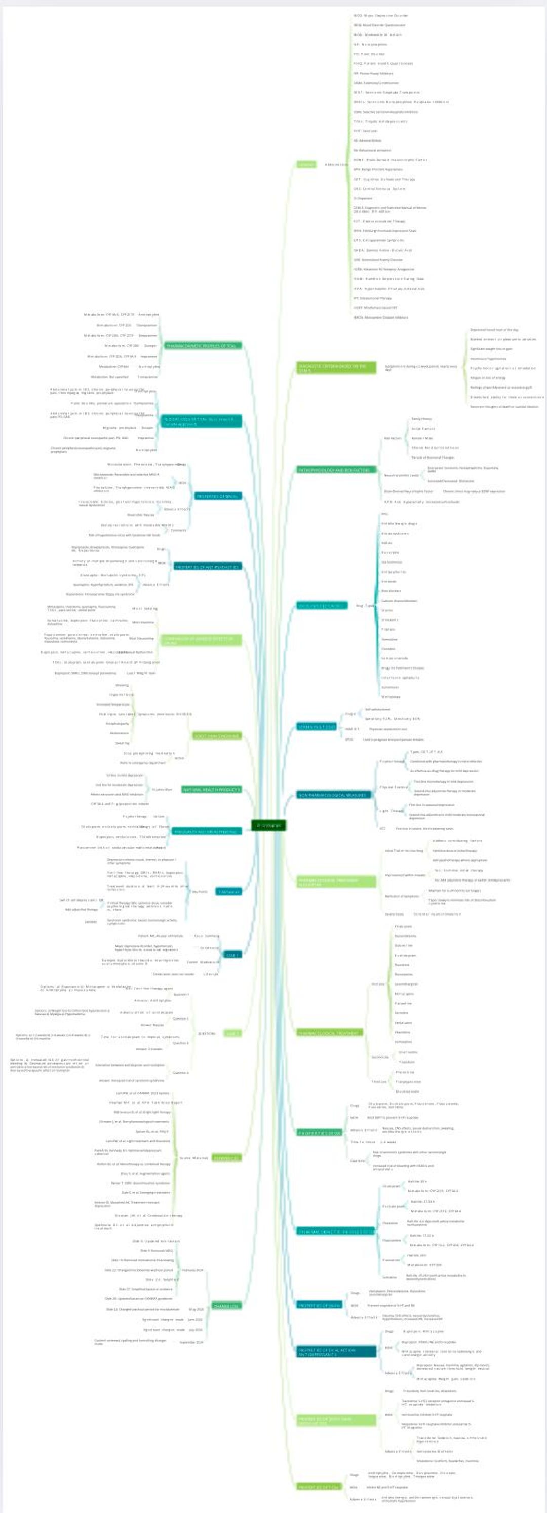 PEBC EE Review Mind Map According to Syllabus Subject: Depression - Etsy