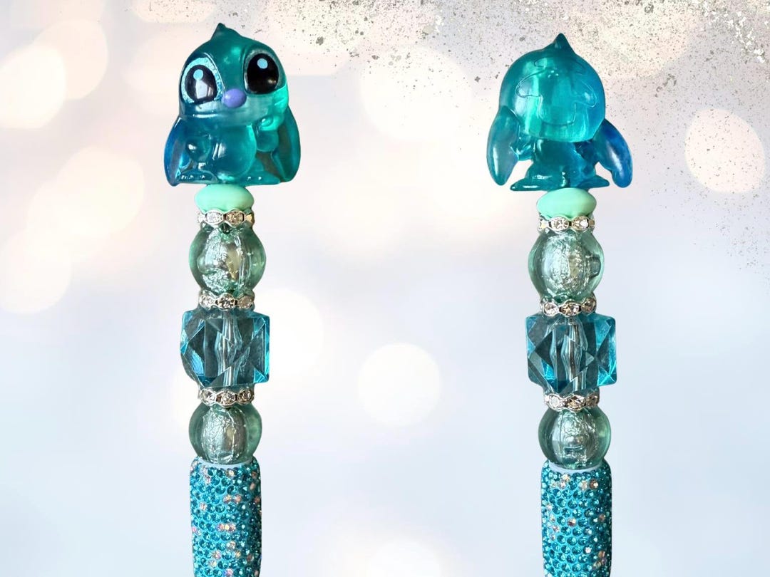 Stitch Disney Doorable FULL BLING Beaded Pen - Etsy