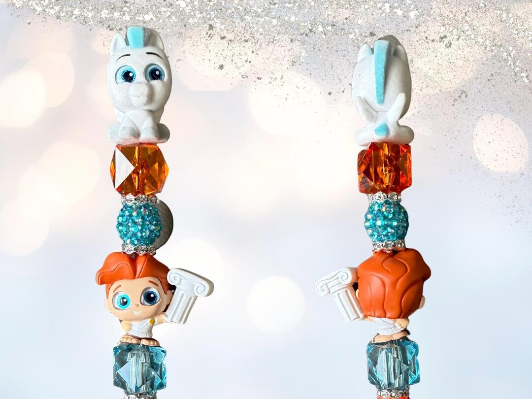 Hercules & Pegasus Double Stacked FULL BLING Disney Doorable Beaded Pen ...