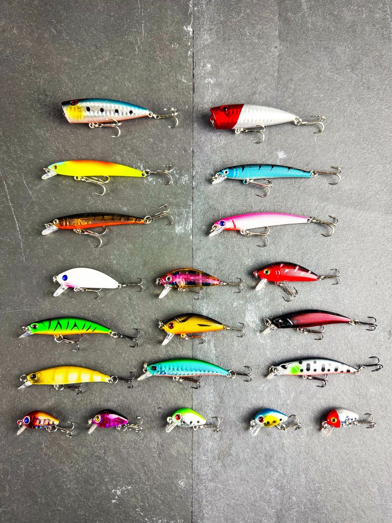 Bass Fishing Lure Set (20 Lures) - Crankbait Variety Pack - Fishing ...