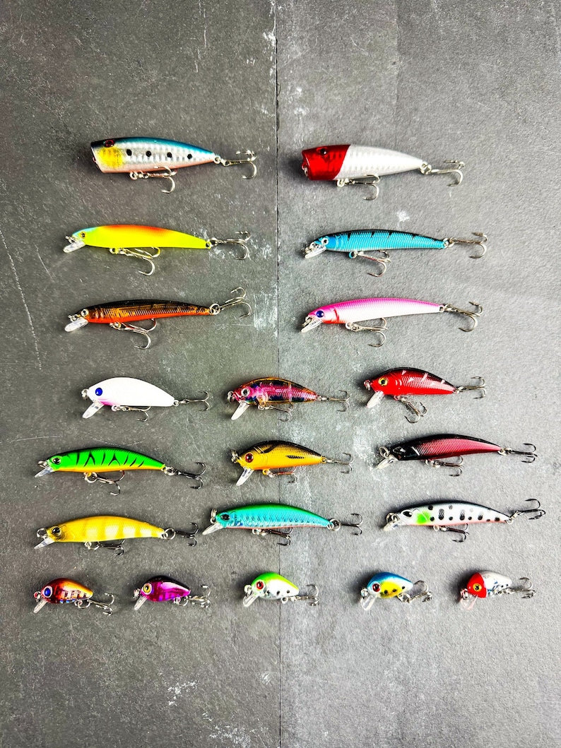 Bass Fishing Lure Set (20 Lures) - Crankbait Variety Pack - Fishing ...