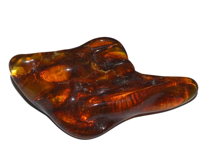 Amber Palm Stone, Large Tumbled Stone, Rustic Baltic Amber, N22 - Etsy